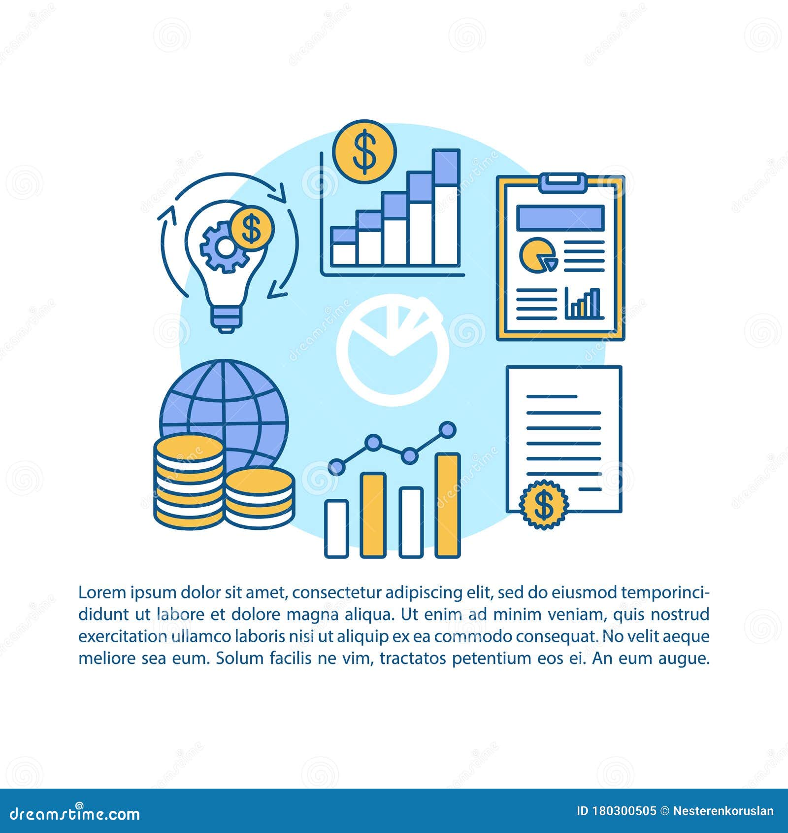 Economy Article Page Vector Template. Economic Development Stock Vector ...