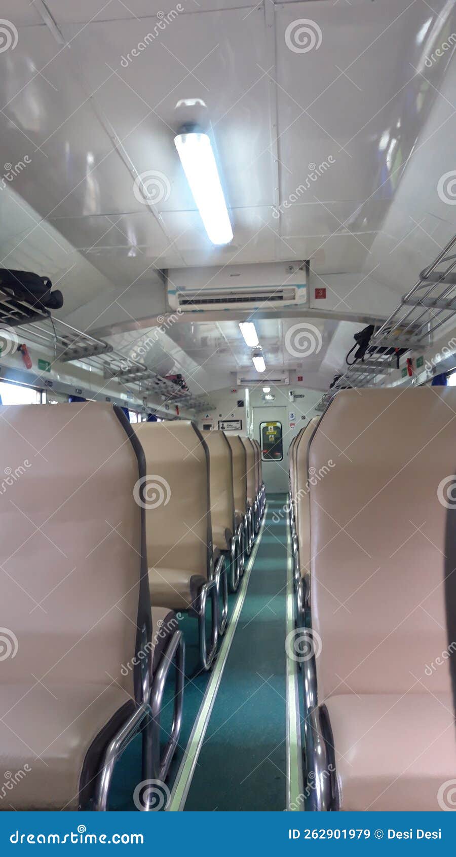 Economy Class Train Carriage Stock Image - Image of carriage, room ...