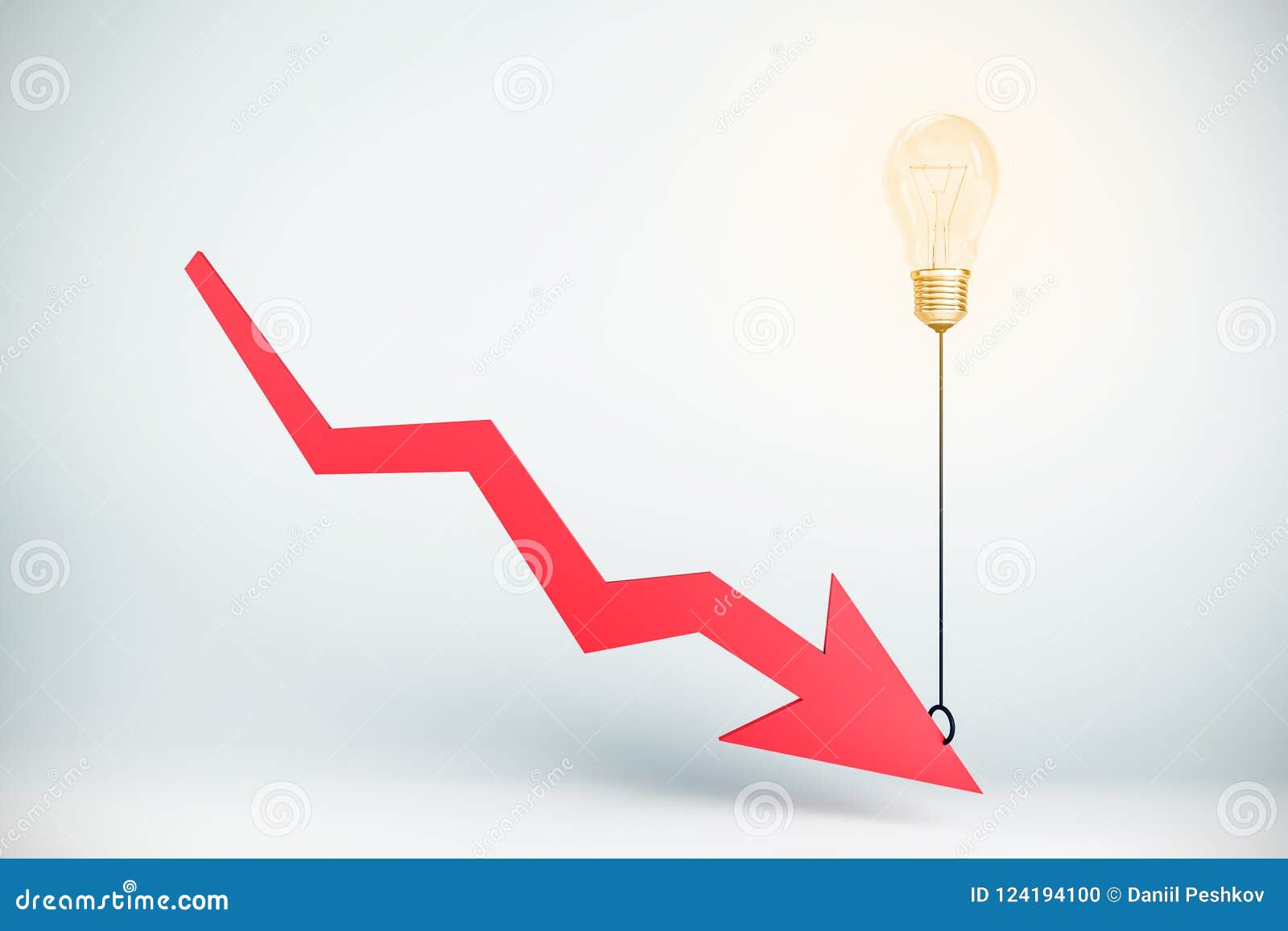 Economy and Decrease Concept Stock Illustration - Illustration of graph, cartoon: 124194100