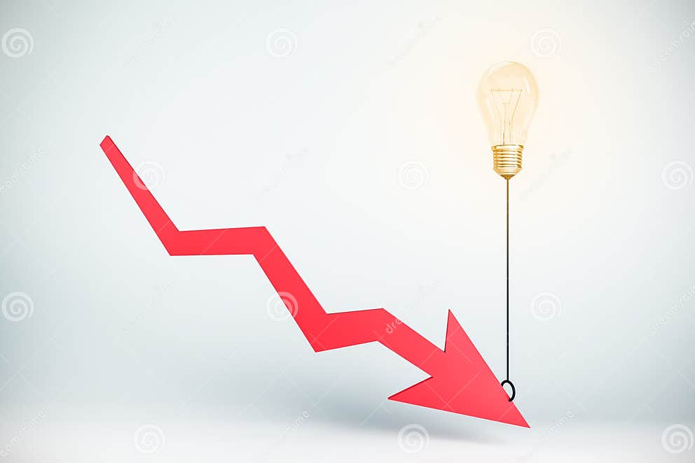 Economy and Decrease Concept Stock Illustration - Illustration of graph ...