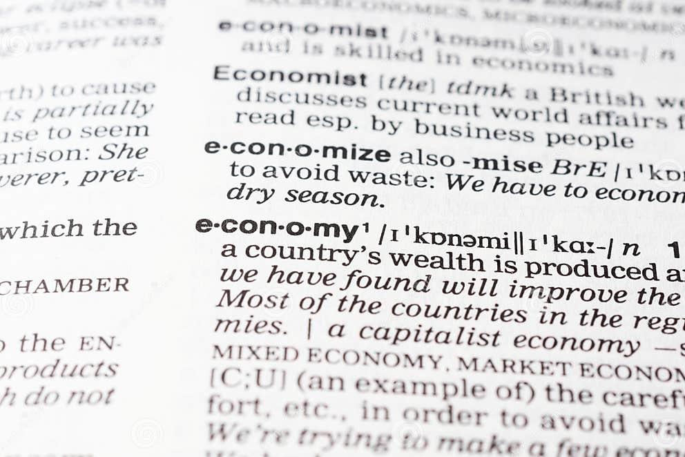 Economy definition stock photo. Image of economic, idea - 15429078