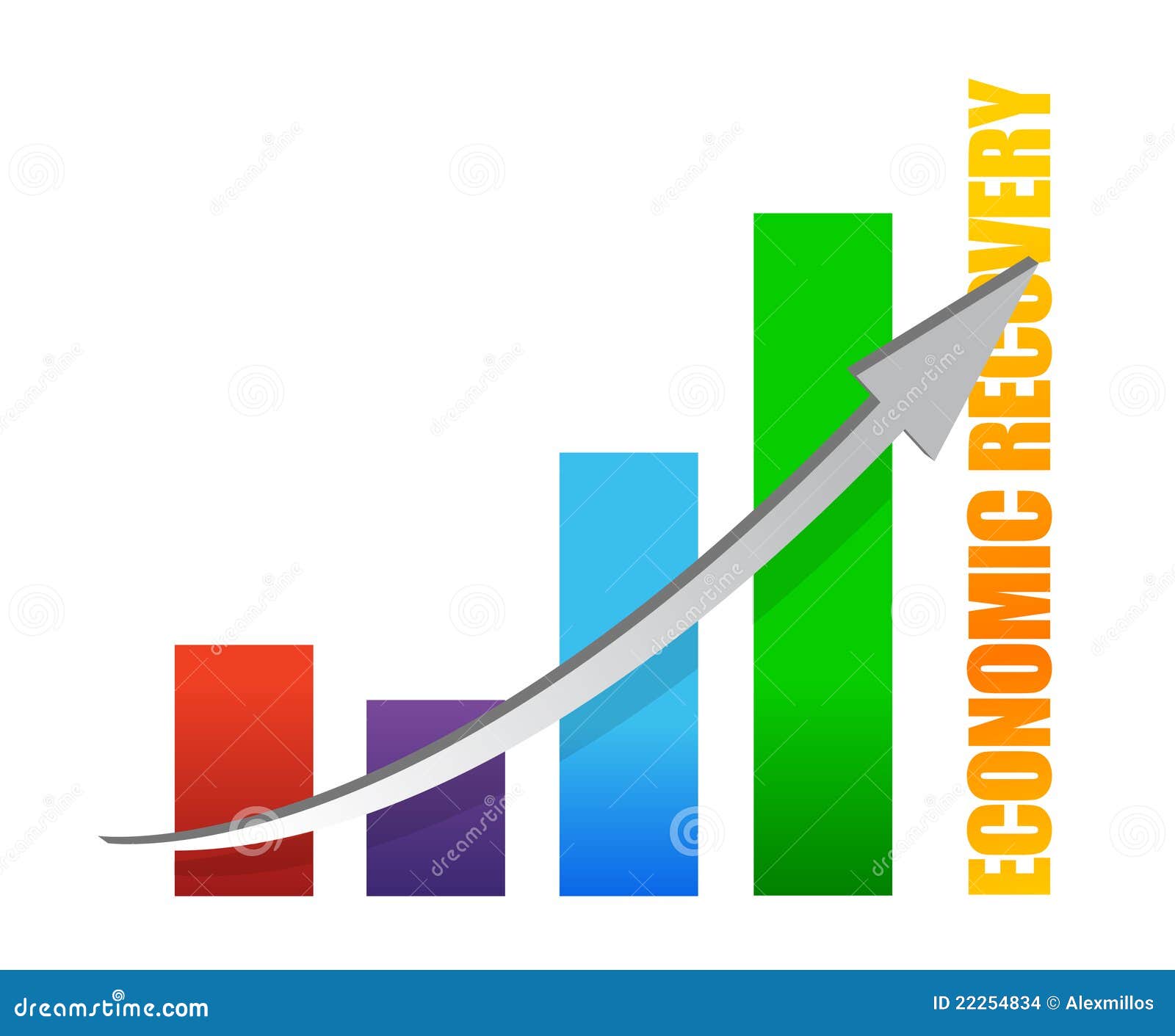 Economy Recovery Chart Arrow Illustration | CartoonDealer.com #22254834
