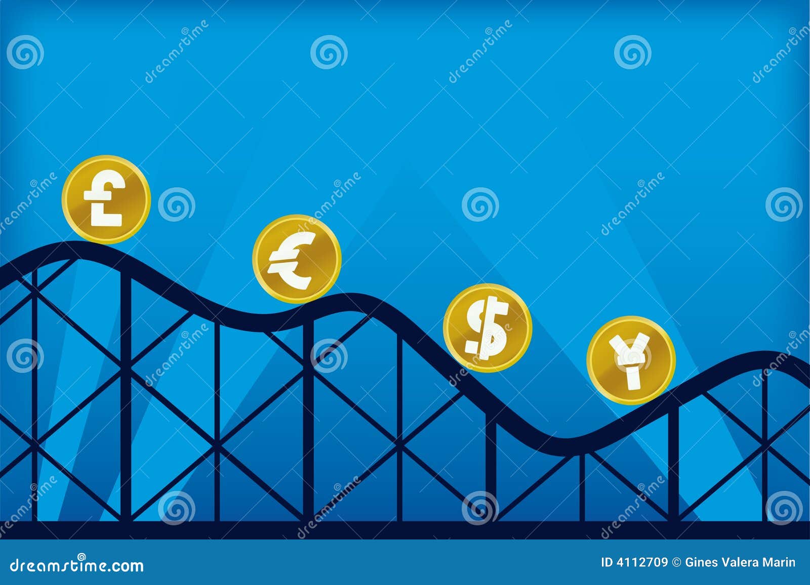 Economy Roller Coaster (vector) Stock Vector - Illustration of ...