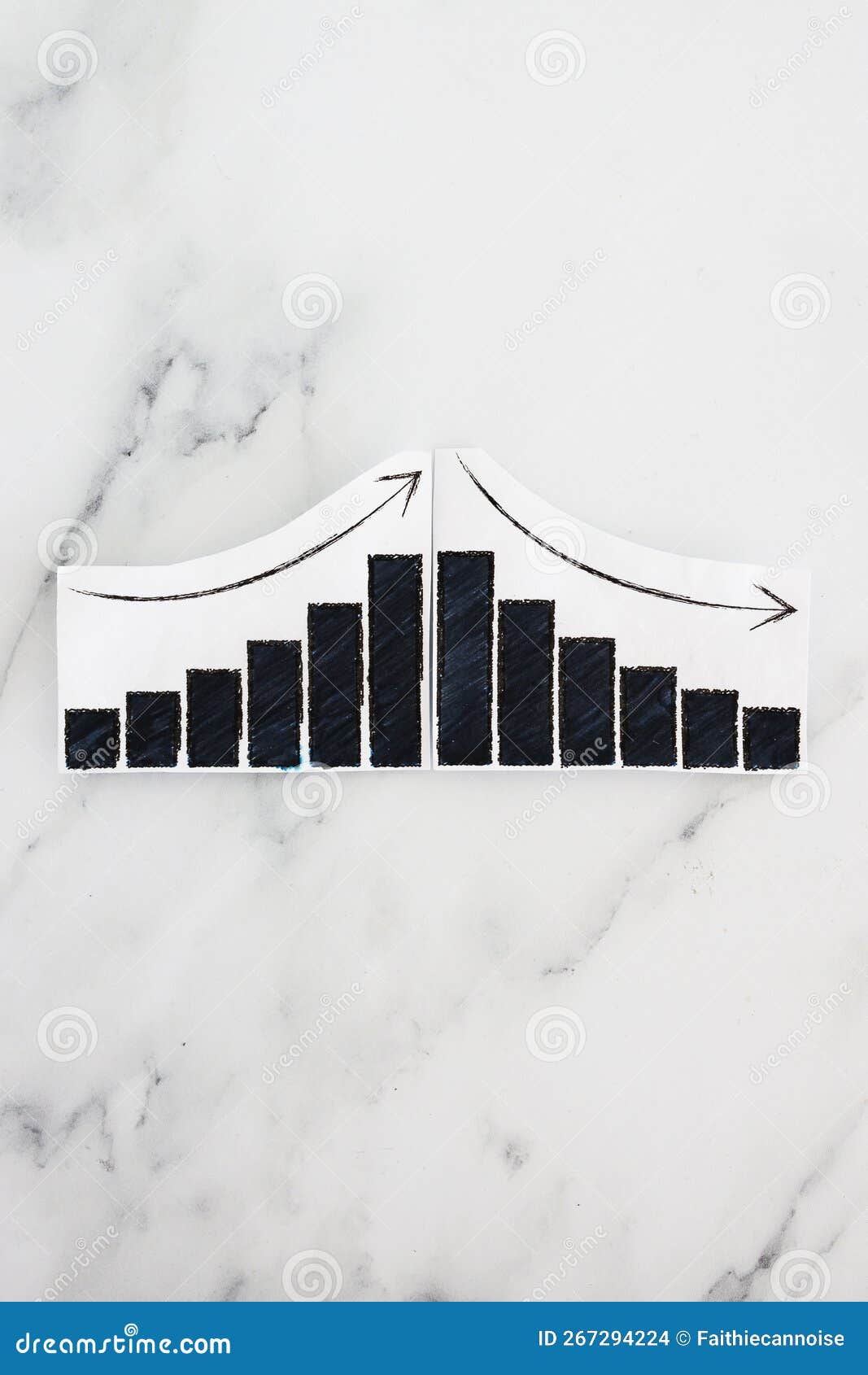 Economy or Statistics Going Up and Down, Positive and Negative Data ...