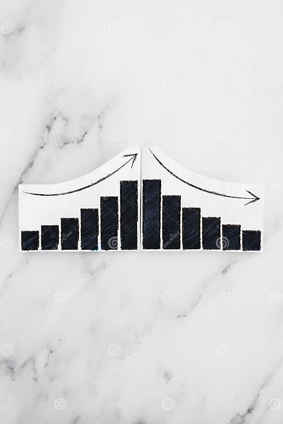 Economy or Statistics Going Up and Down, Positive and Negative Data ...