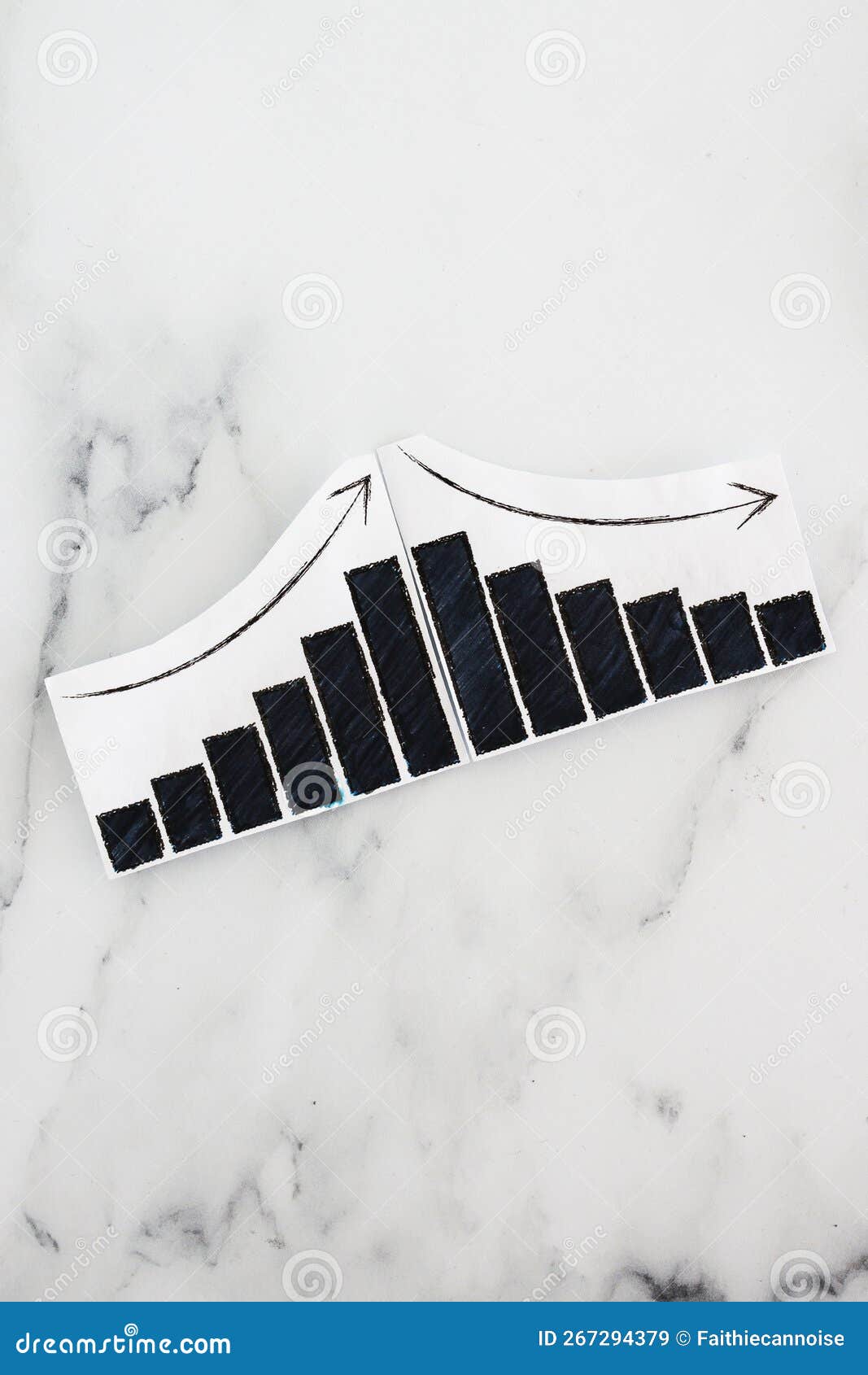 Economy or Statistics Going Up and Down, Positive and Negative Data ...