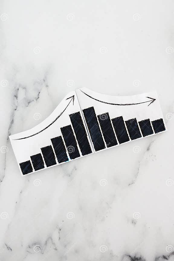 Economy or Statistics Going Up and Down, Positive and Negative Data ...