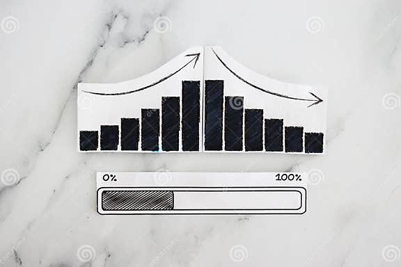 Economy or Statistics Going Up and Down with Progress Bar Loading Stock ...