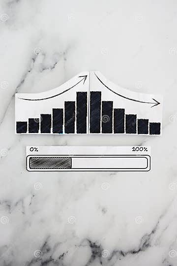Economy or Statistics Going Up and Down with Progress Bar Loading Stock ...