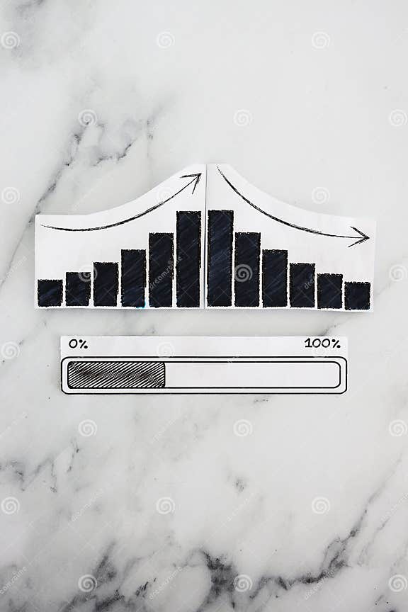 Economy or Statistics Going Up and Down with Progress Bar Loading Stock ...