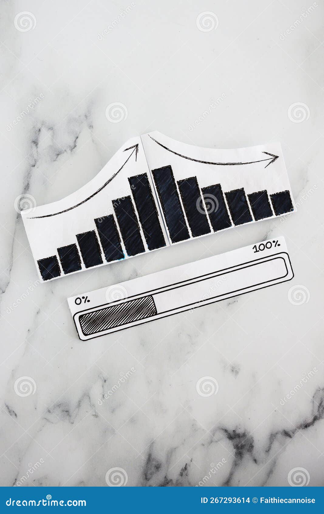 Economy or Statistics Going Up and Down with Progress Bar Loading Stock ...