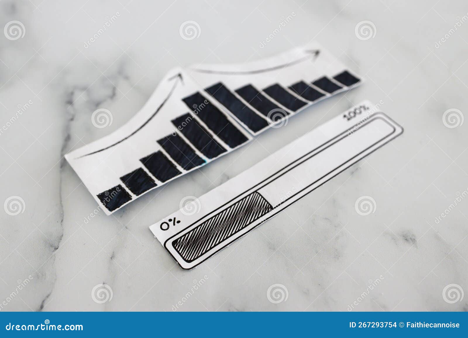 Economy or Statistics Going Up and Down with Progress Bar Loading Stock ...