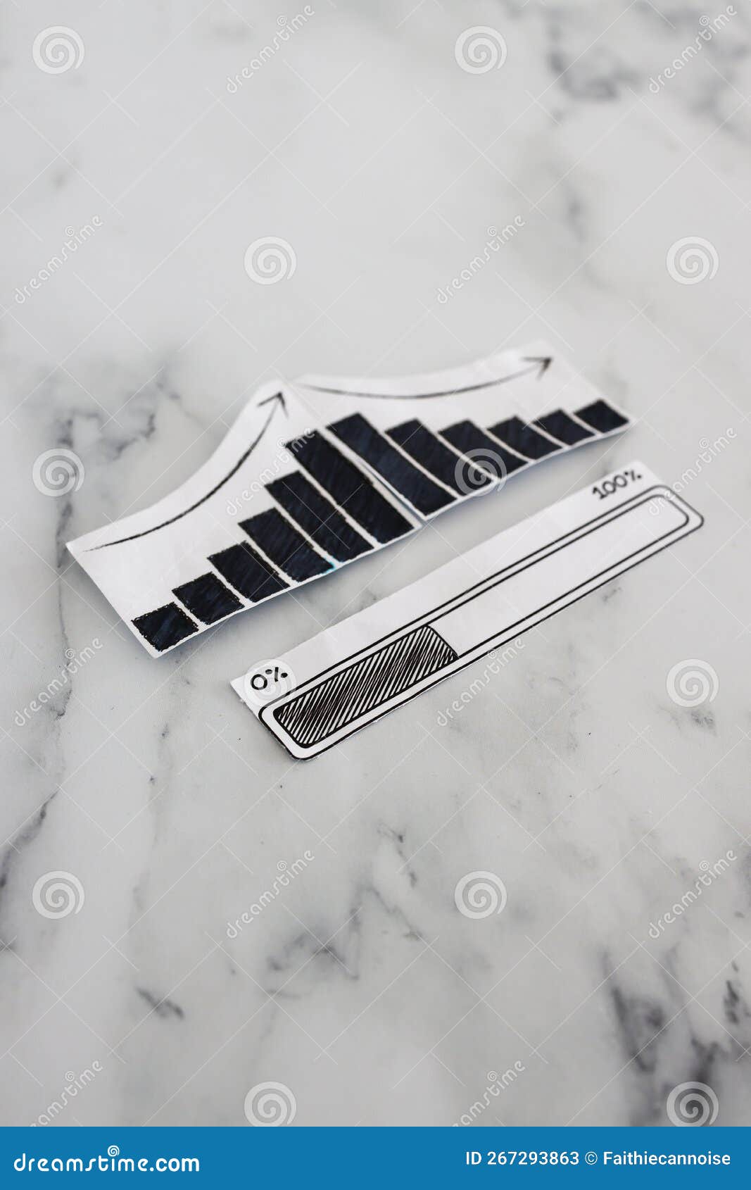 Economy or Statistics Going Up and Down with Progress Bar Loading Stock ...