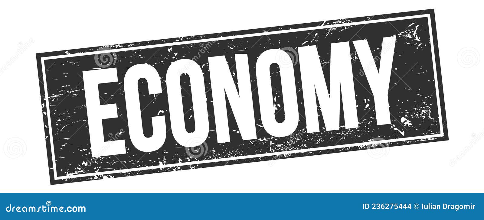 ECONOMY Text on Black Grungy Rectangle Stamp Stock Illustration ...