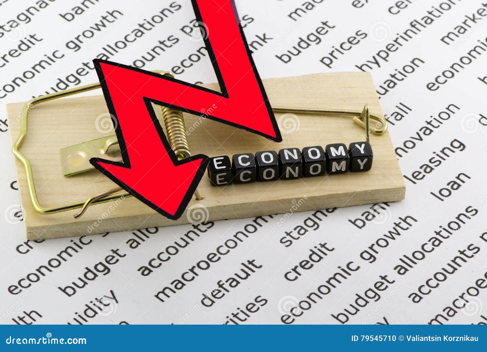 The Economy in the Trap of Debts Stock Photo - Image of investment ...