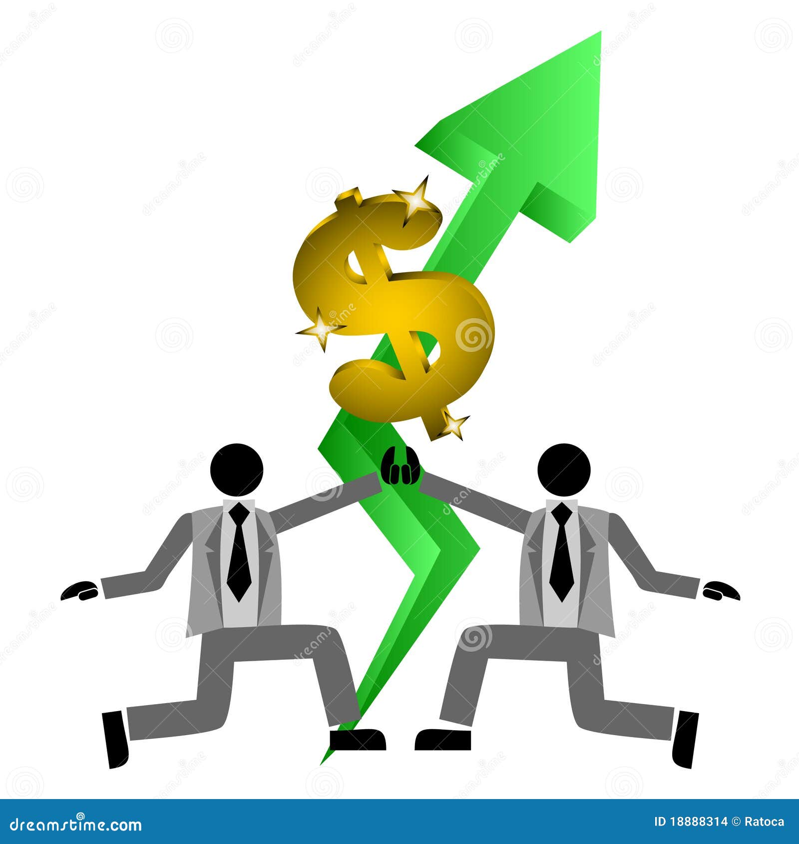 Economy up stock vector. Illustration of lucky, enterprise - 18888314