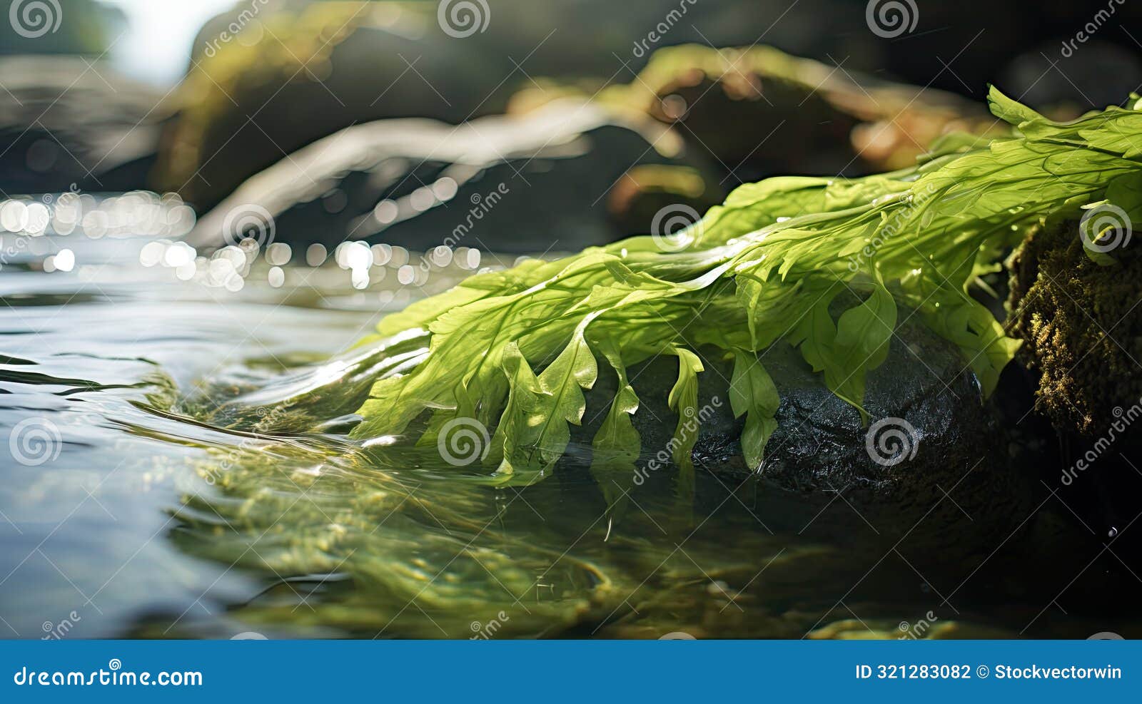Ecosystem algae kelp stock illustration. Illustration of generated ...