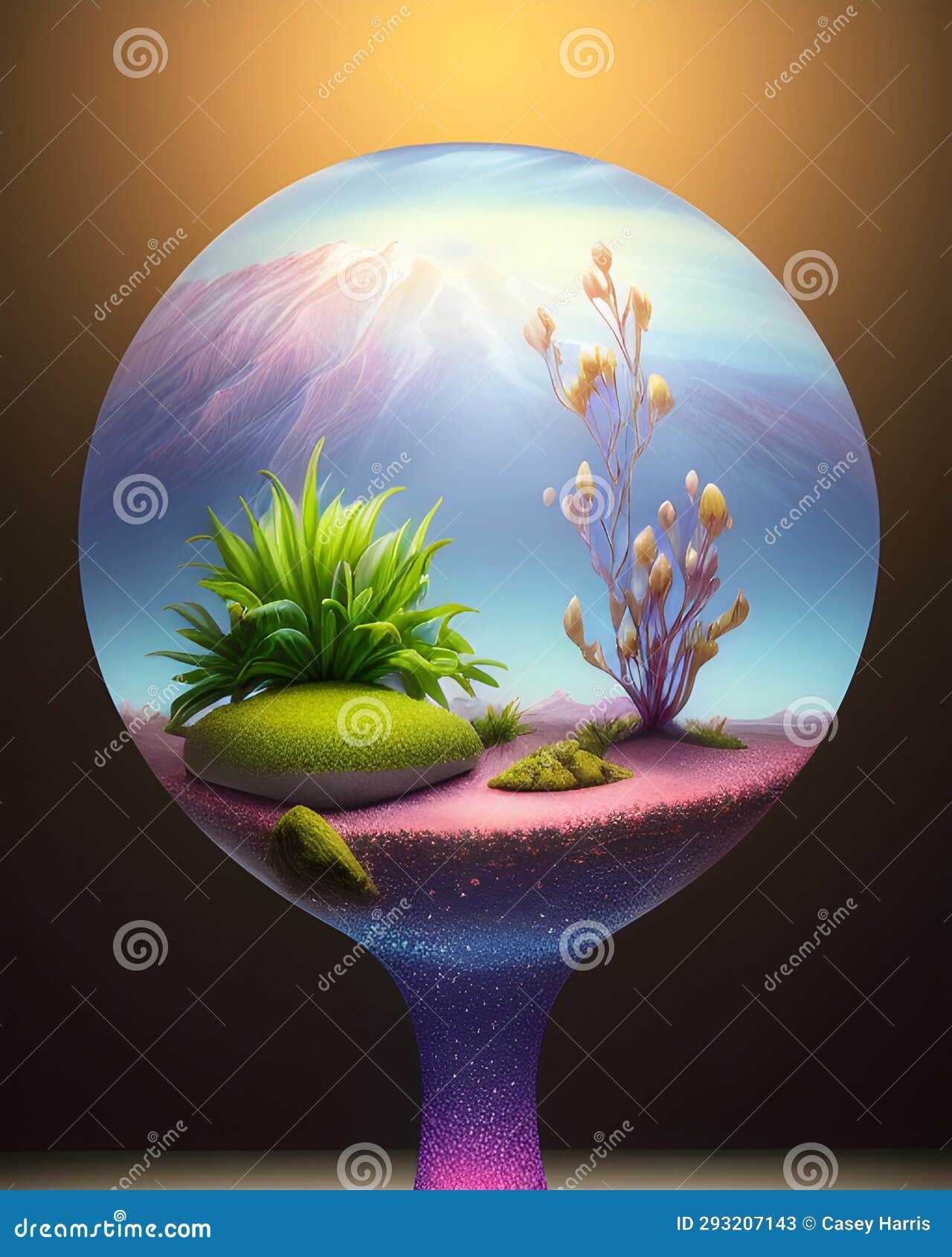 Ecosystem in a bubble stock illustration. Illustration of sustaining ...