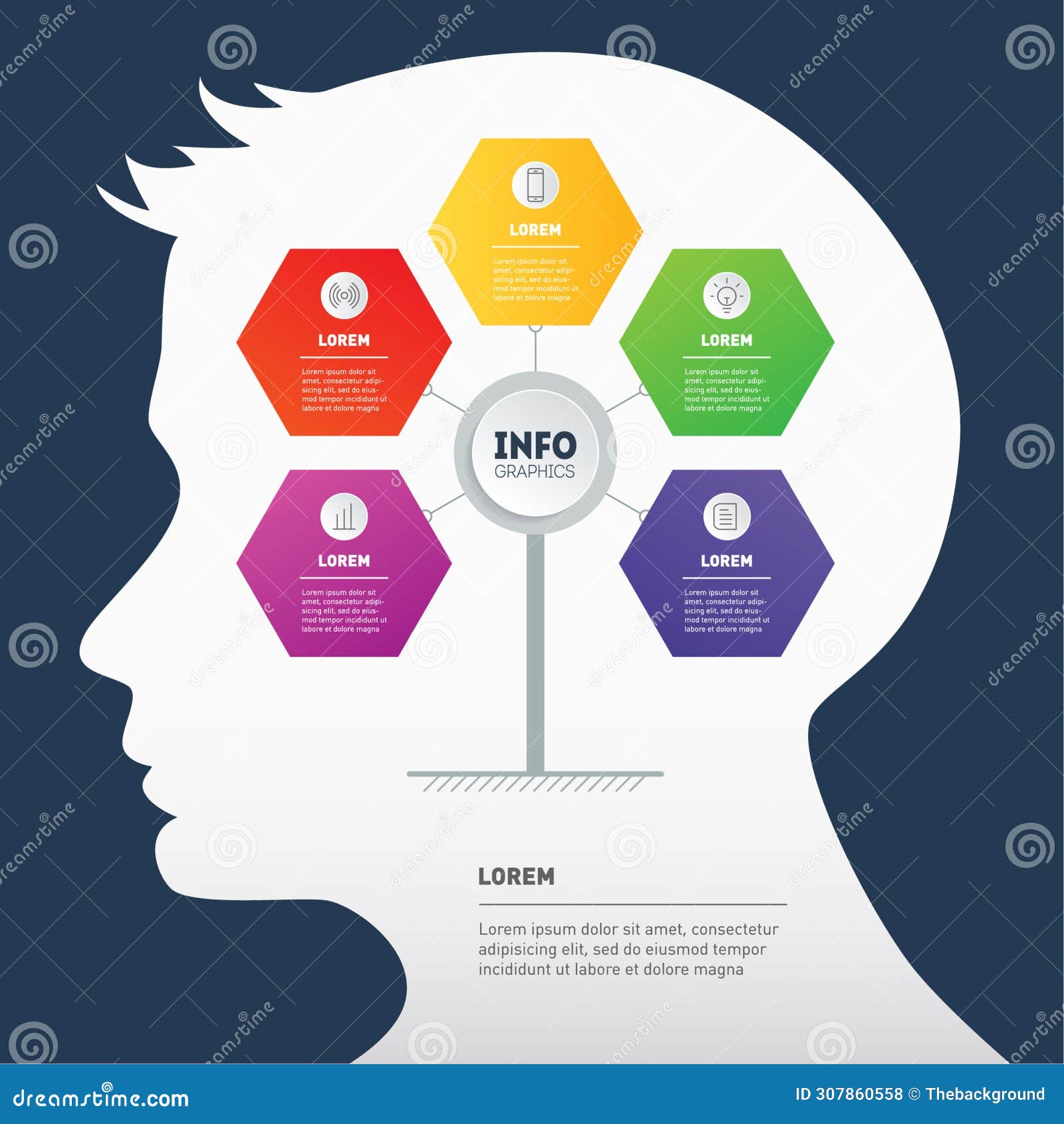 Ecosystem Design. Infographics in the Shape of Tree with 6 Steps Inside ...