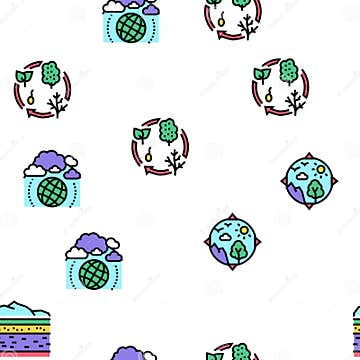 Ecosystem Environment Vector Seamless Pattern Stock Vector ...