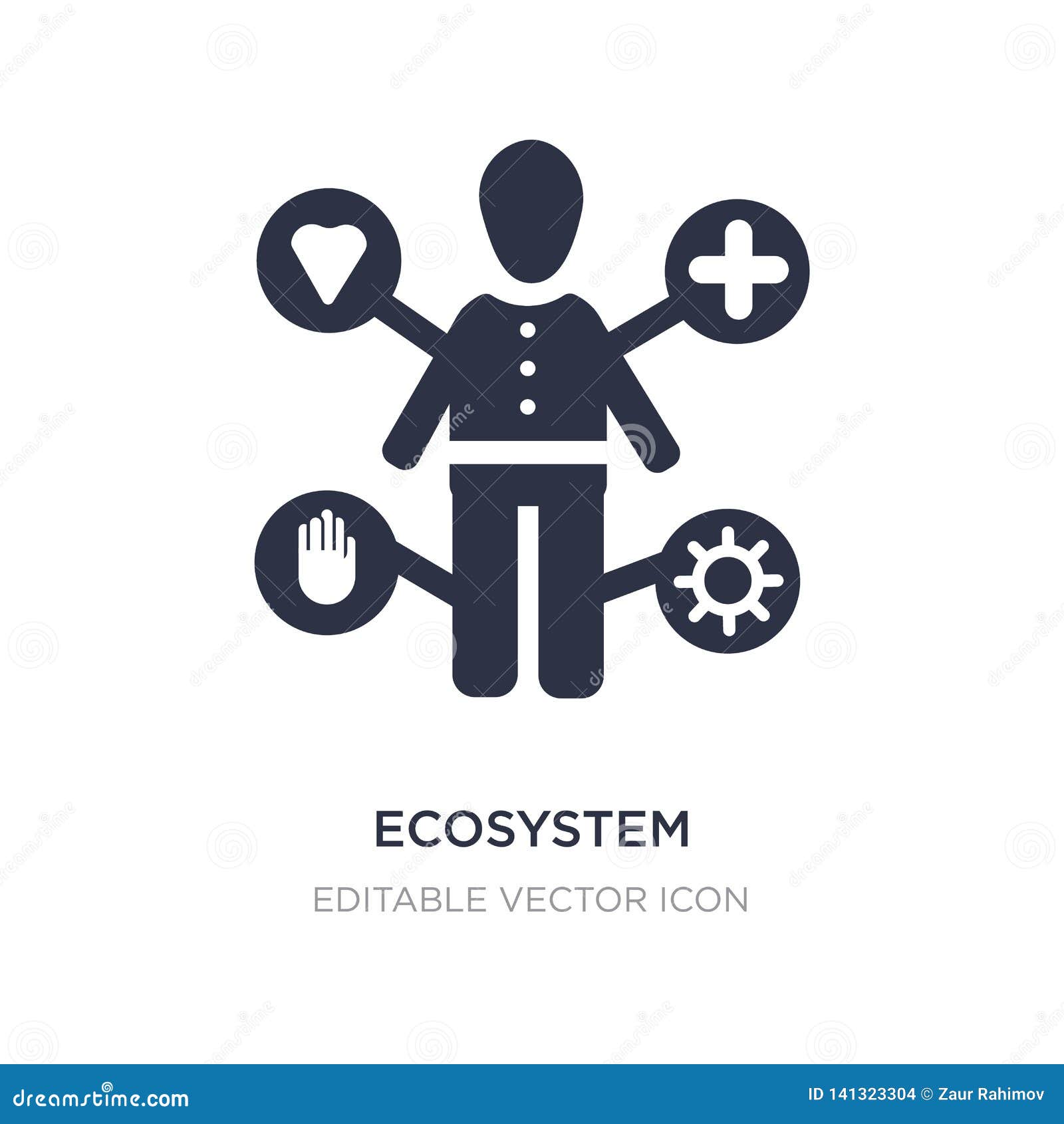 Ecosystem Icon on White Background. Simple Element Illustration from ...