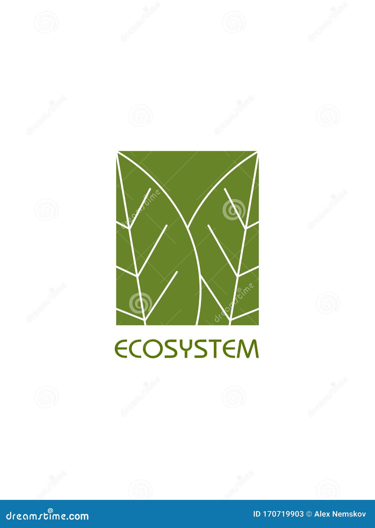 Ecosystem Logo on a White Background Stock Illustration - Illustration ...