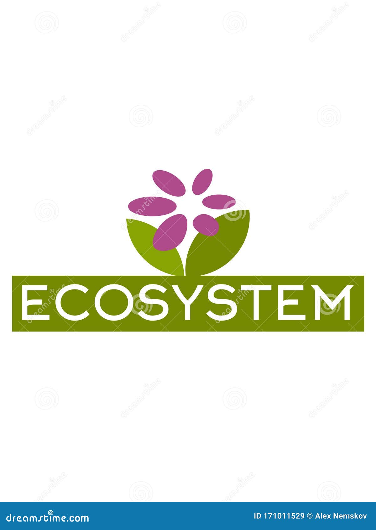 Ecosystem Logotype on a White Background Stock Illustration ...