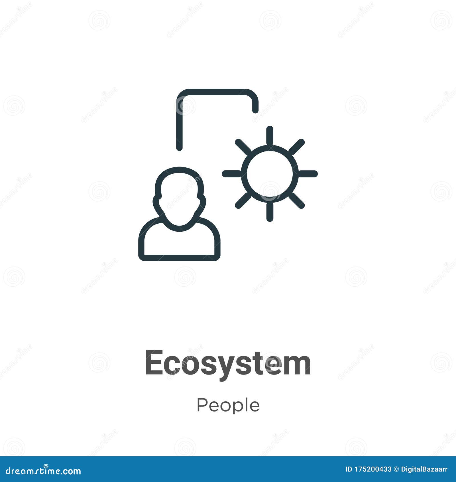 Ecosystem Outline Vector Icon. Thin Line Black Ecosystem Icon, Flat ...