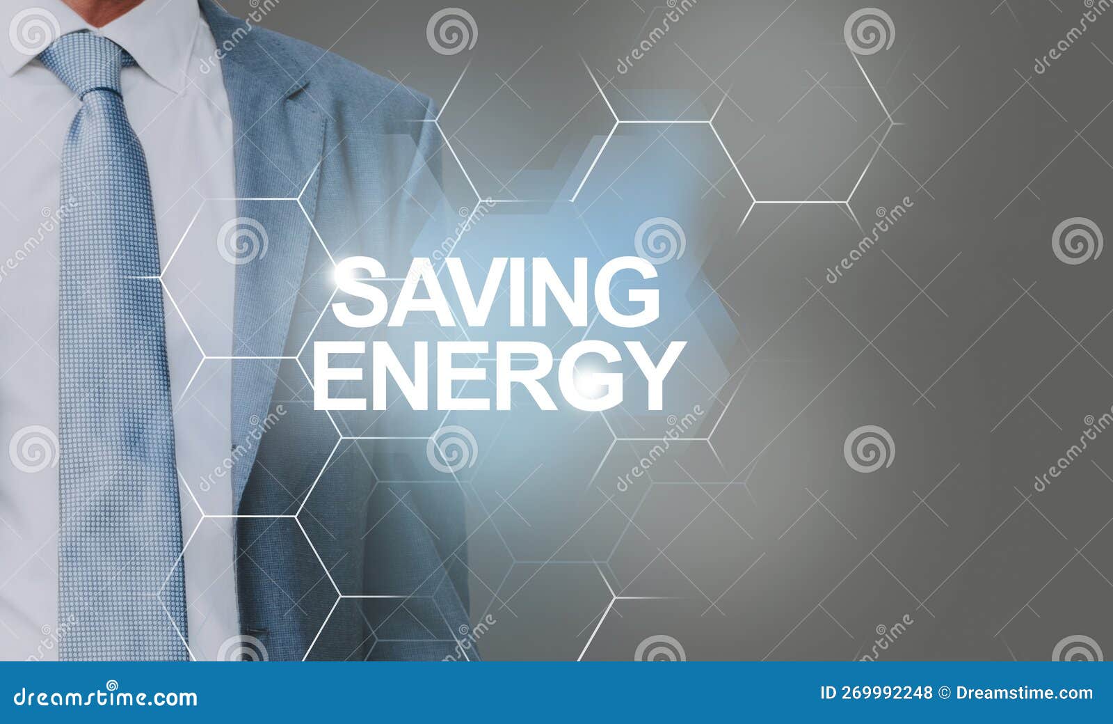 Business Representative Solving Problems of Energy Saving Stock Photo ...