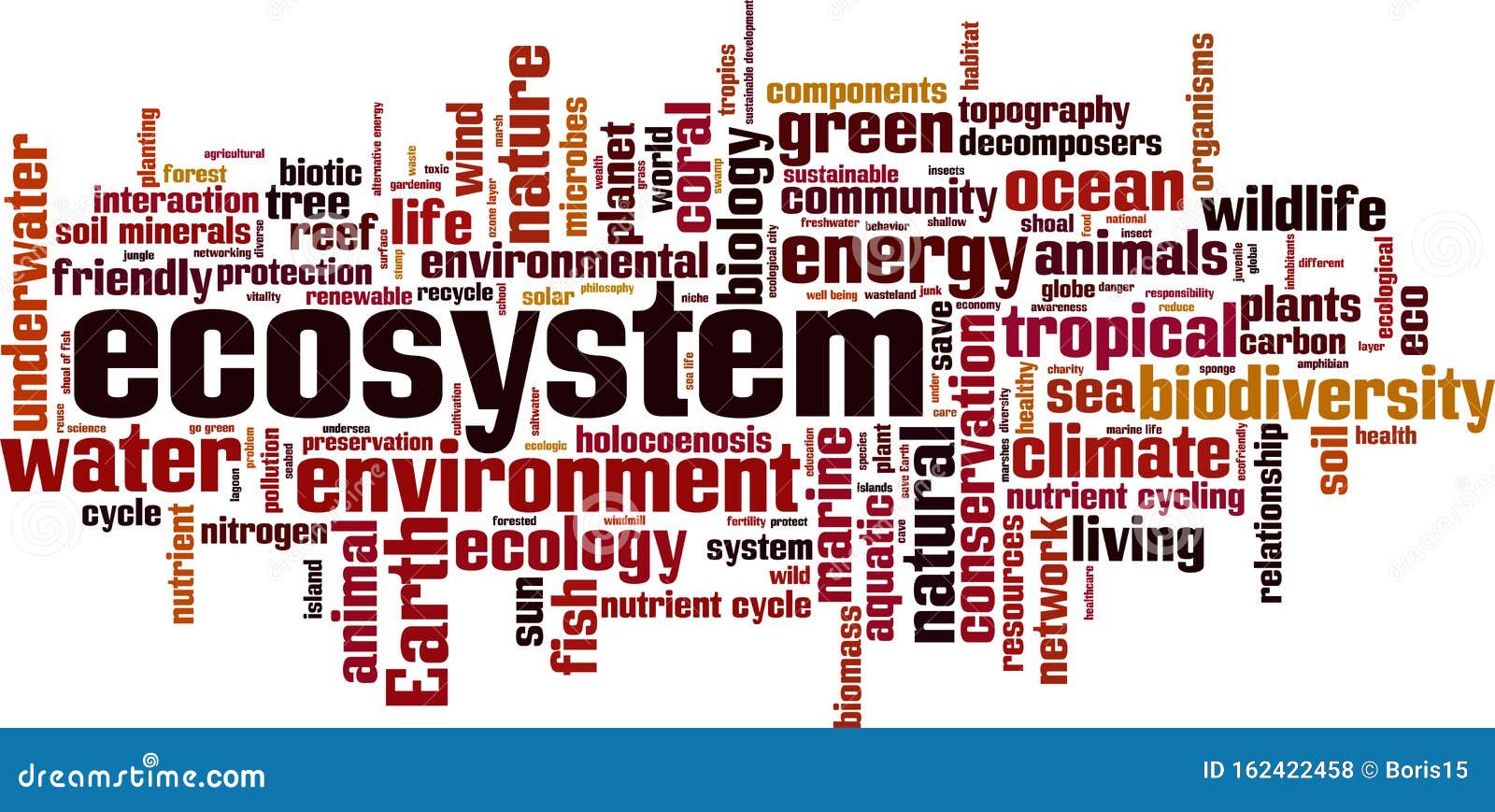 Ecosystem word cloud stock vector. Illustration of climate - 162422458