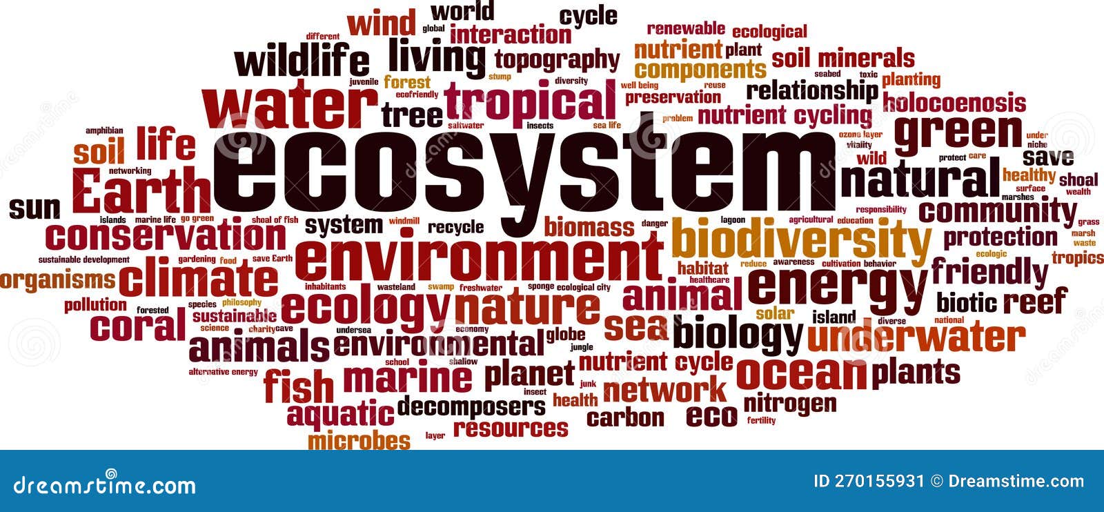 Ecosystem word cloud stock vector. Illustration of cloud - 270155931