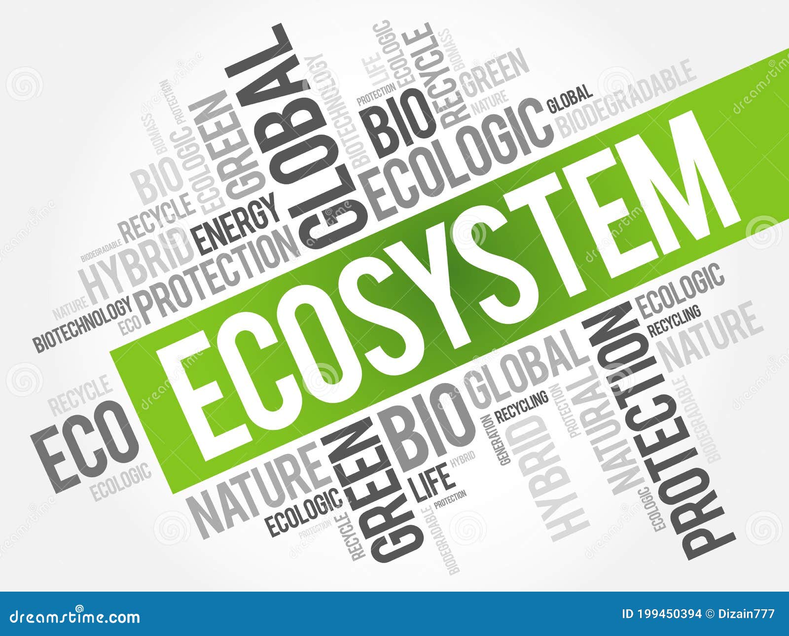 Ecosystem word cloud stock illustration. Illustration of organic ...