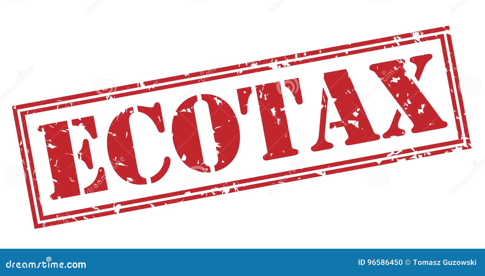 Ecotax red stamp stock illustration. Illustration of banner - 96586450