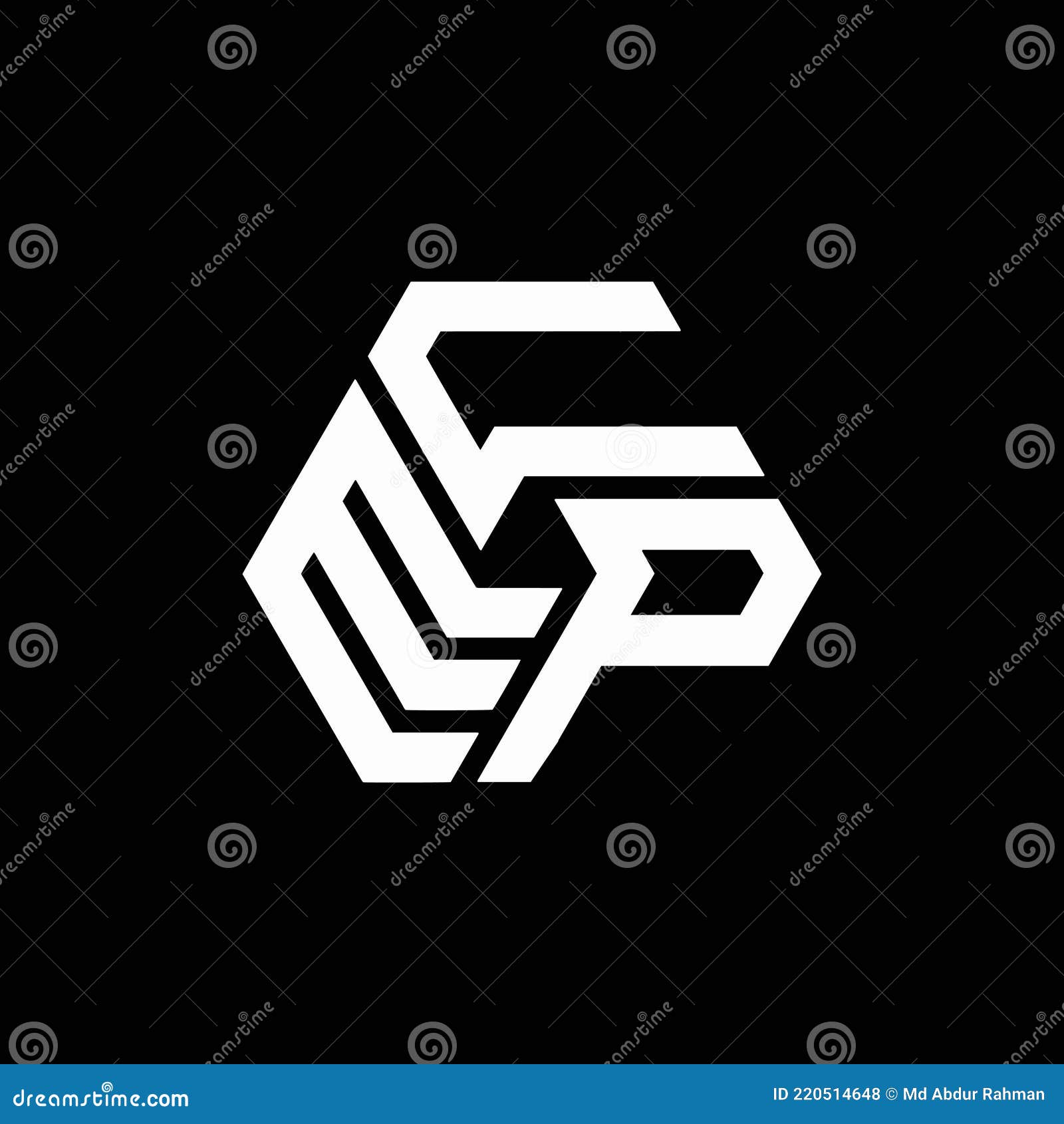 ECP Letter Logo Design on Black Background. ECP Creative Initials ...