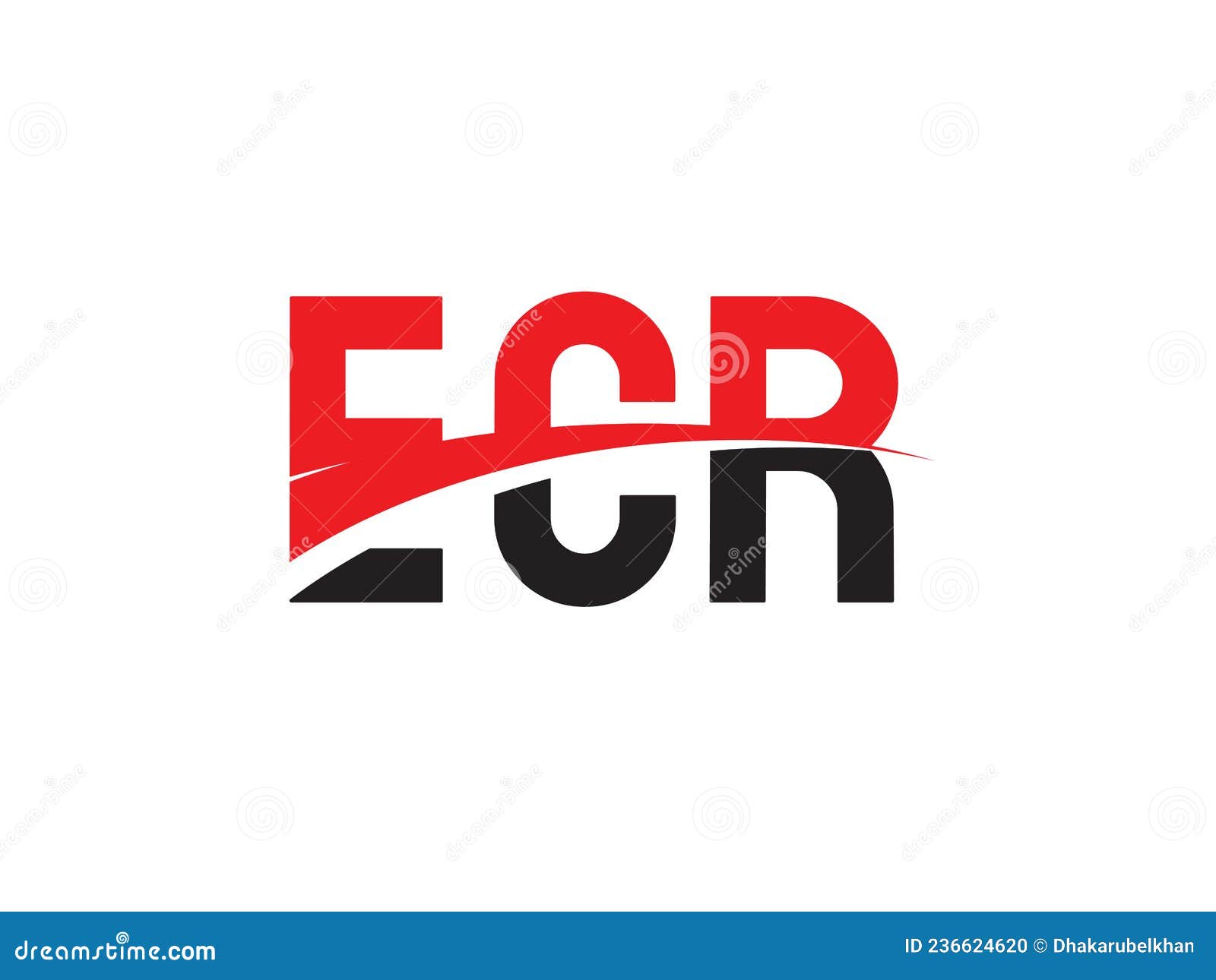 ECR Letter Initial Logo Design Vector Illustration Stock Vector ...