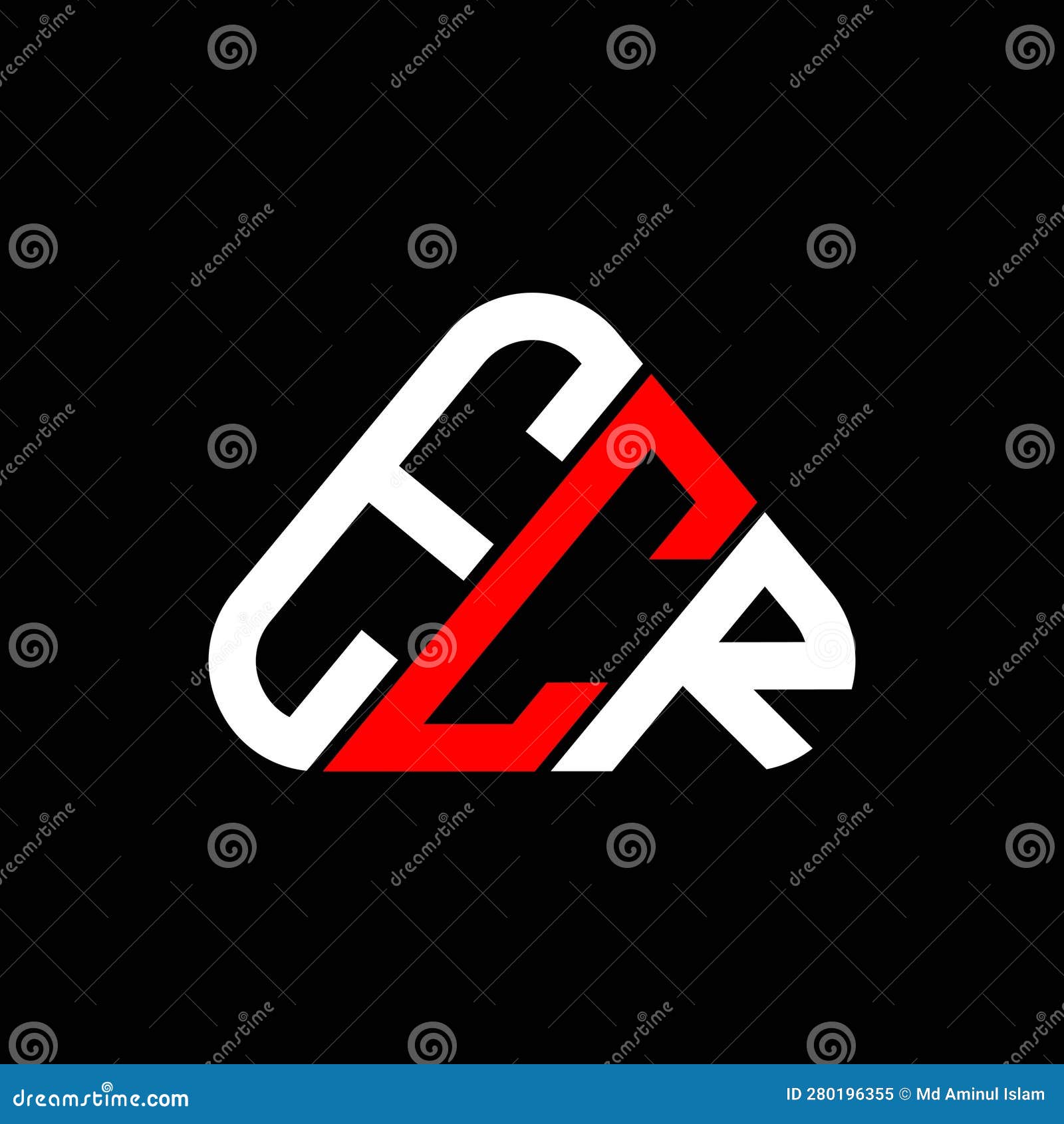 ECR Letter Logo Creative Design with Vector Graphic, ECR Simple and ...