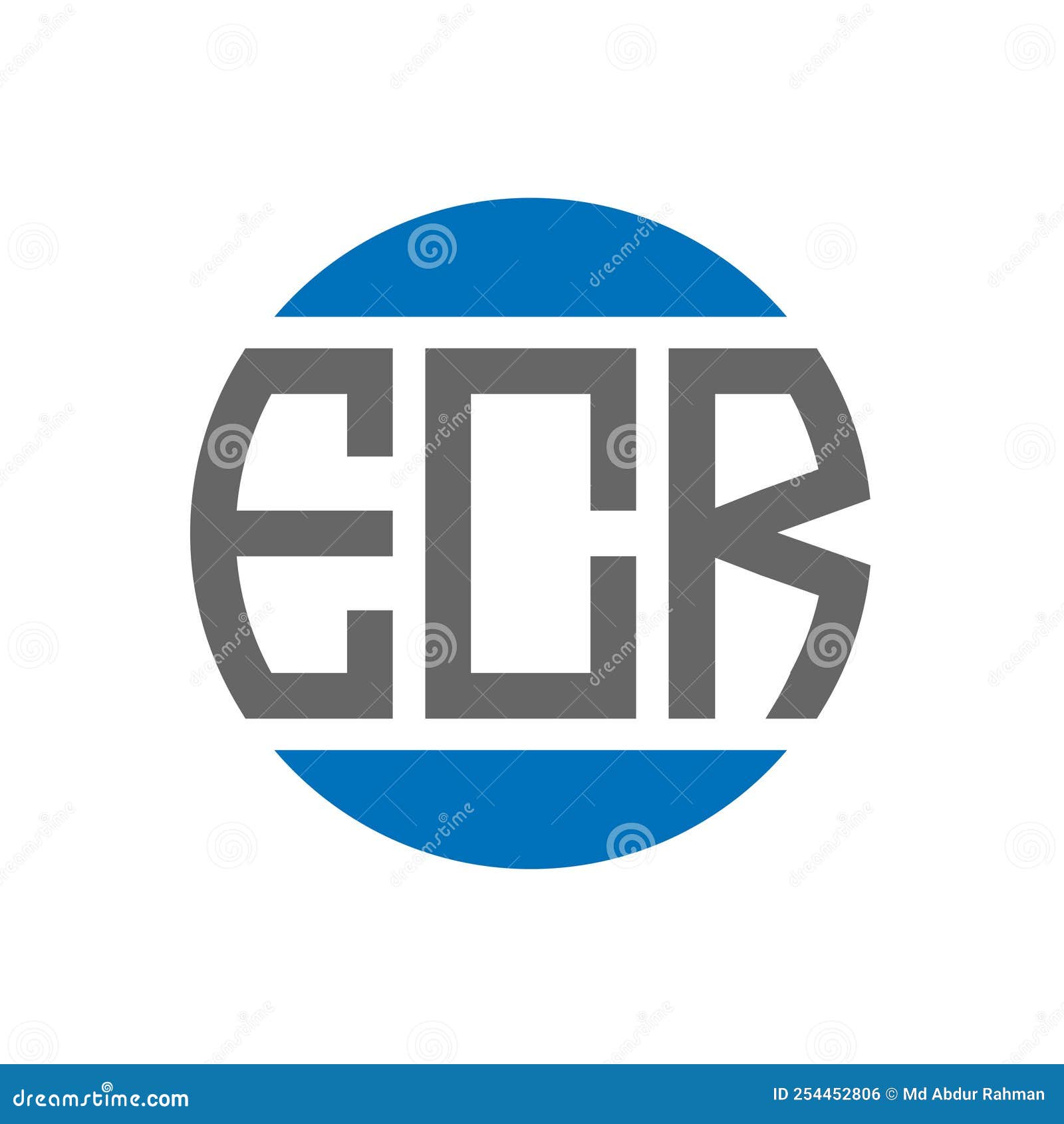 ECR Letter Logo Design on White Background. ECR Creative Initials ...
