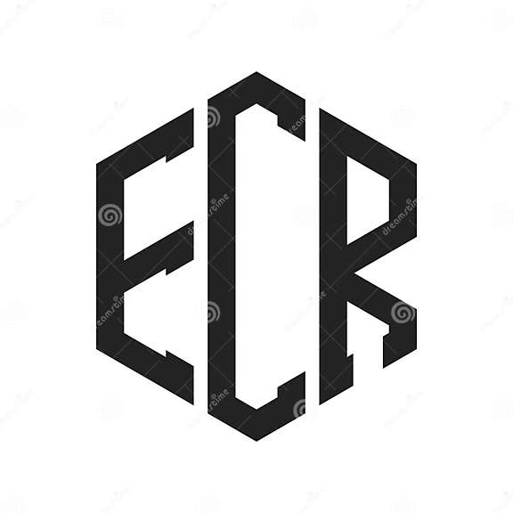 ECR Logo Design. Initial Letter ECR Monogram Logo Using Hexagon Shape ...