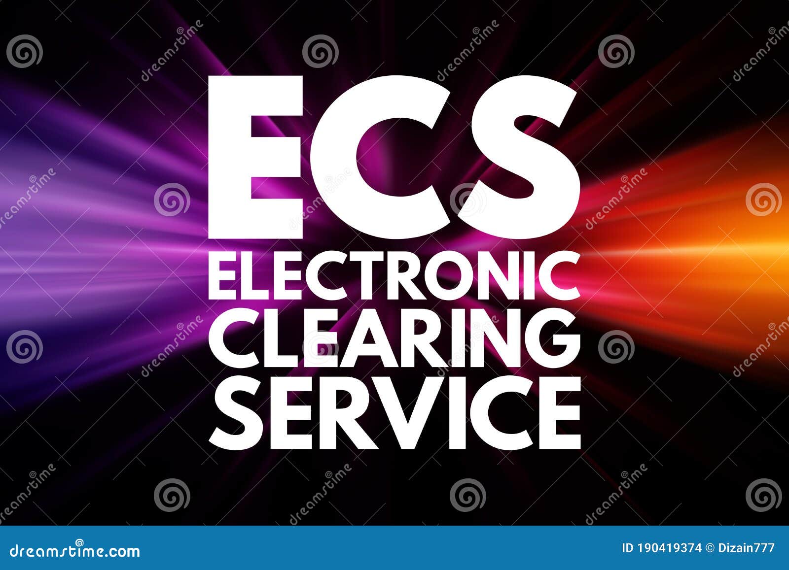 ECS - Electronic Clearing Service Acronym, Business Concept Background ...