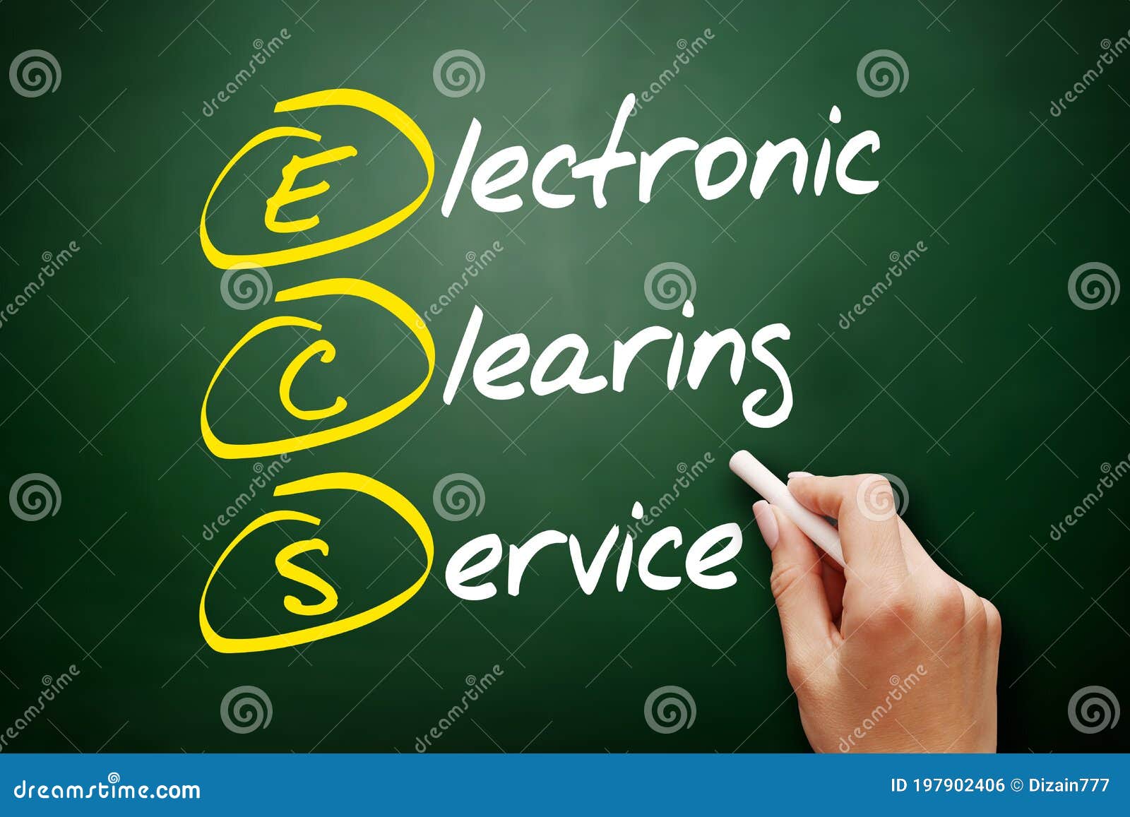 ECS - Electronic Clearing Service Acronym, Business Concept on ...