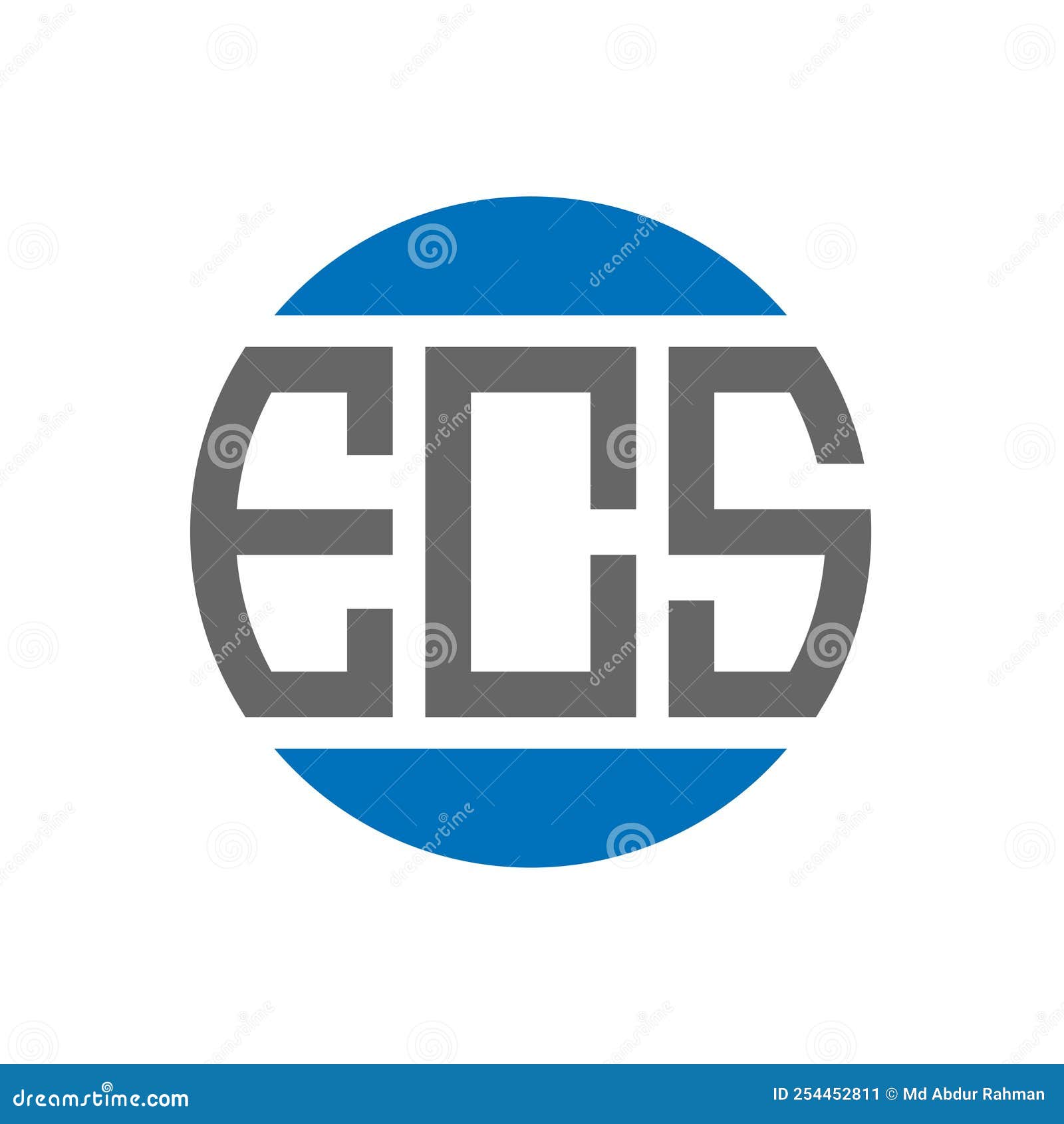 ECS Letter Logo Design on White Background. ECS Creative Initials ...