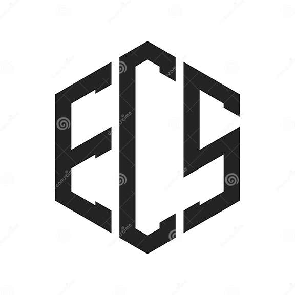 ECS Logo Design. Initial Letter ECS Monogram Logo Using Hexagon Shape ...