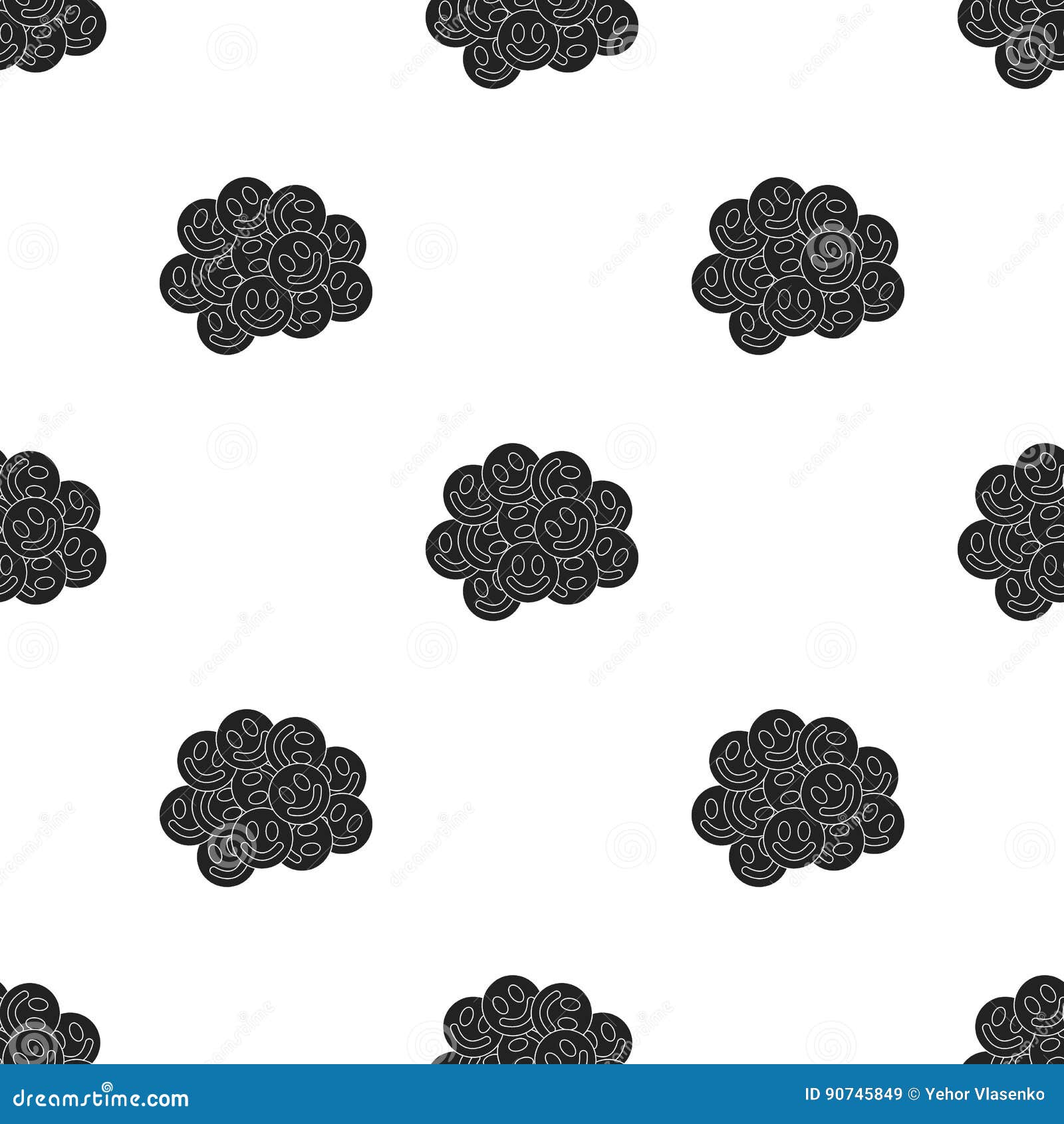 Ecstasy Icon in Black Style Isolated on White Background. Drugs Pattern ...