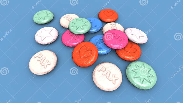Ecstasy pills stock illustration. Illustration of sign - 8988529