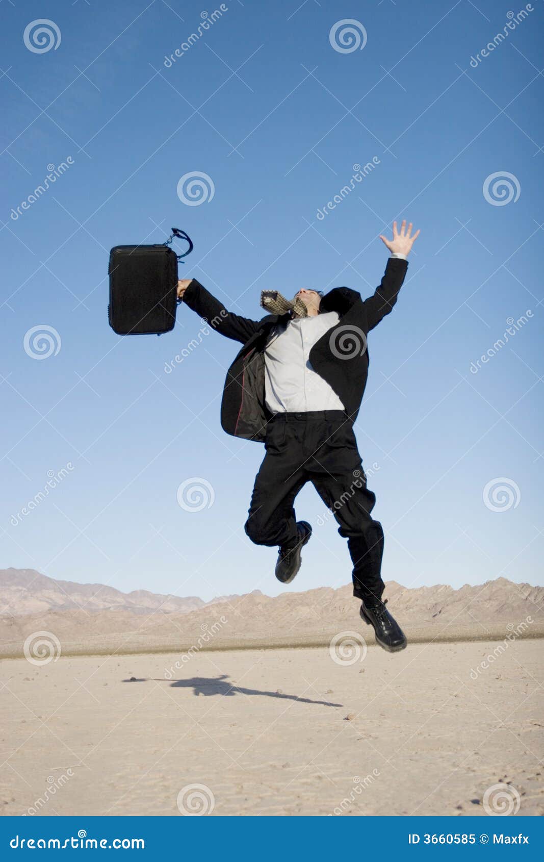 Ecstatic business man stock image. Image of case, jump - 3660585