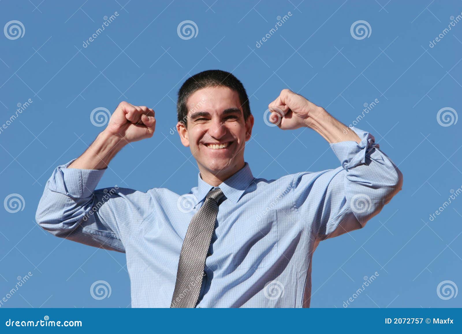 Ecstatic businessman stock image. Image of excited, company - 2072757