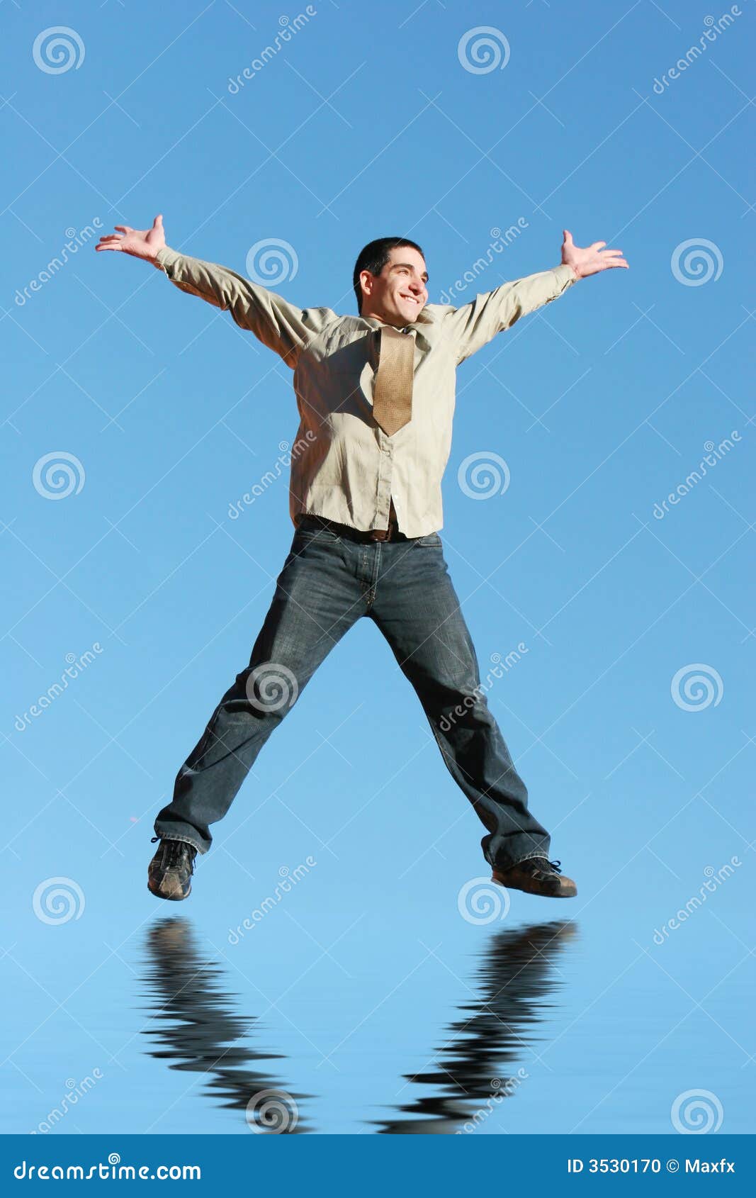 Ecstatic businessman stock photo. Image of aspirations - 3530170