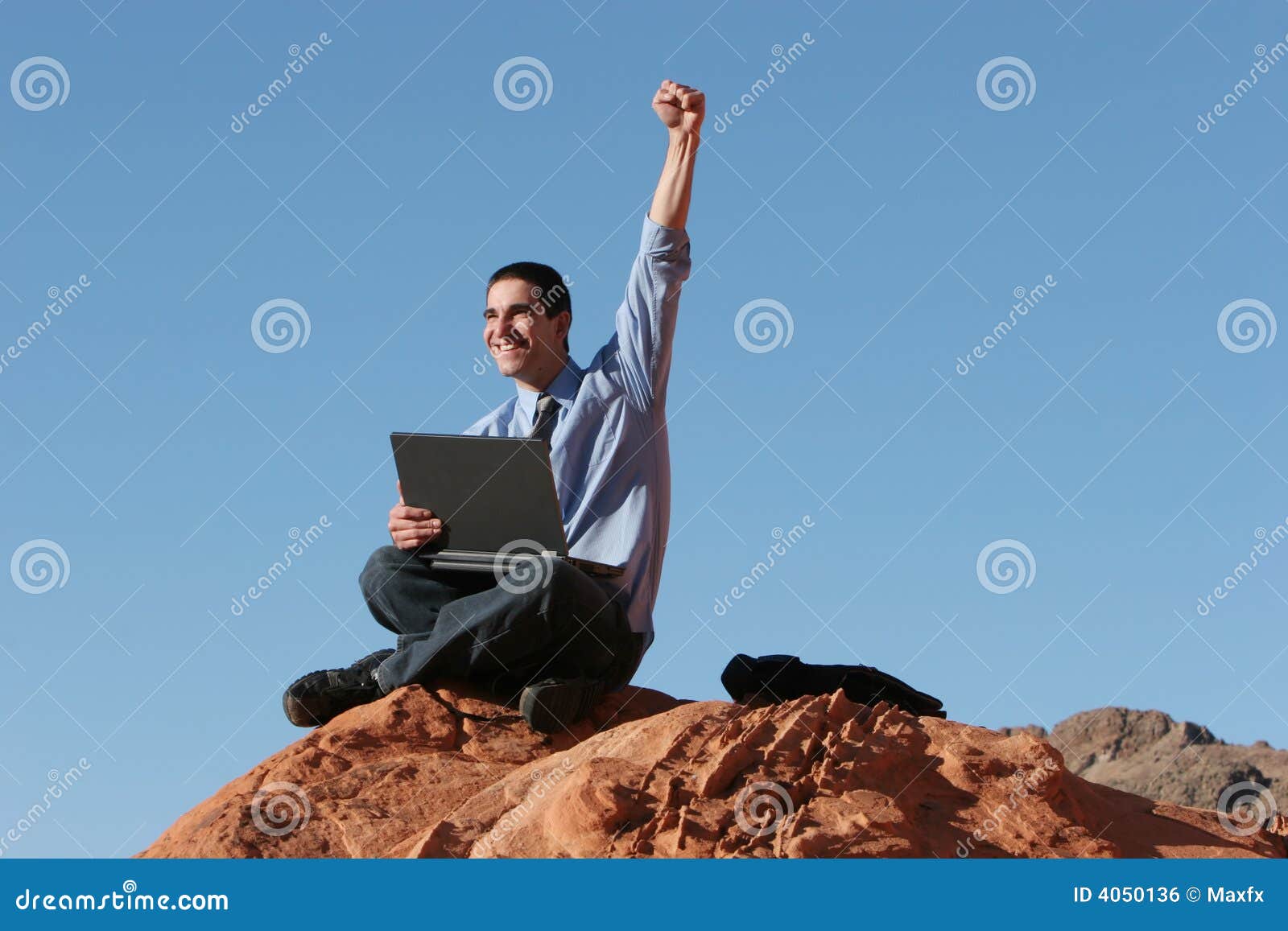 Ecstatic businessman stock photo. Image of success, career - 4050136