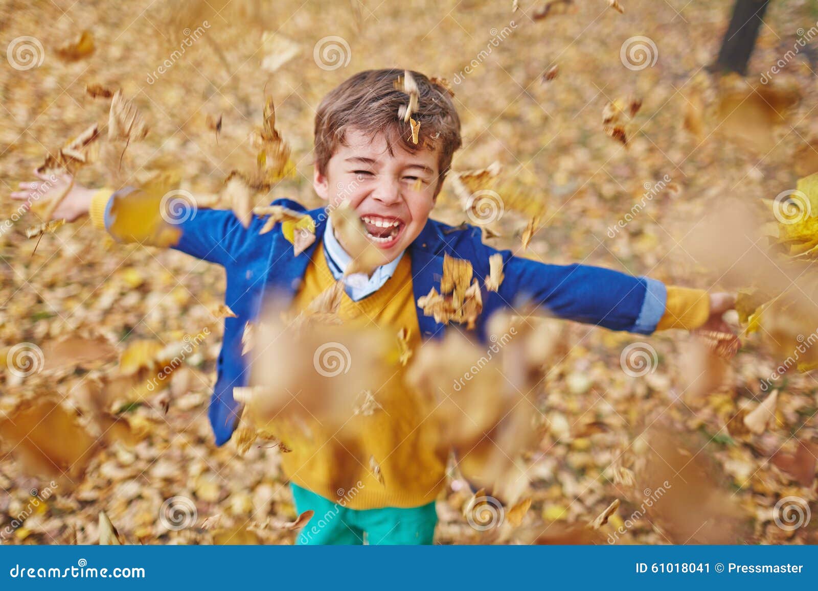 Ecstatic child stock image. Image of portrait, nature - 61018041