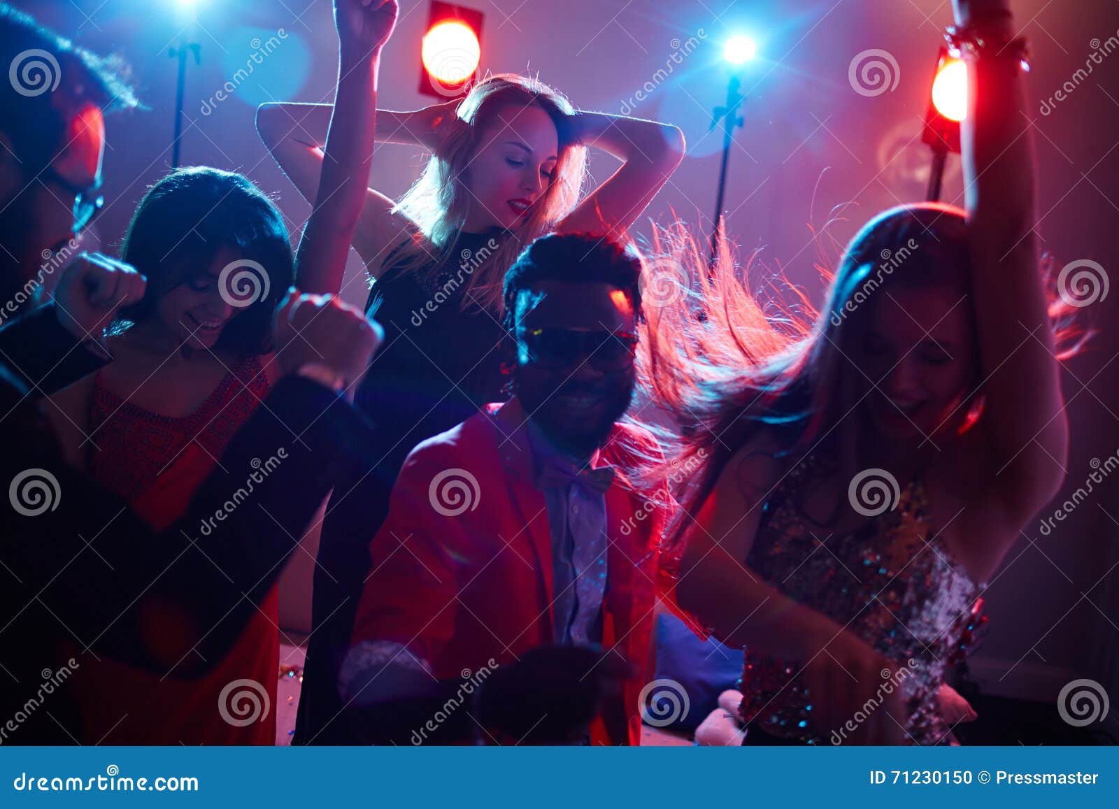 Ecstatic dancers stock photo. Image of disco, clubber - 71230150